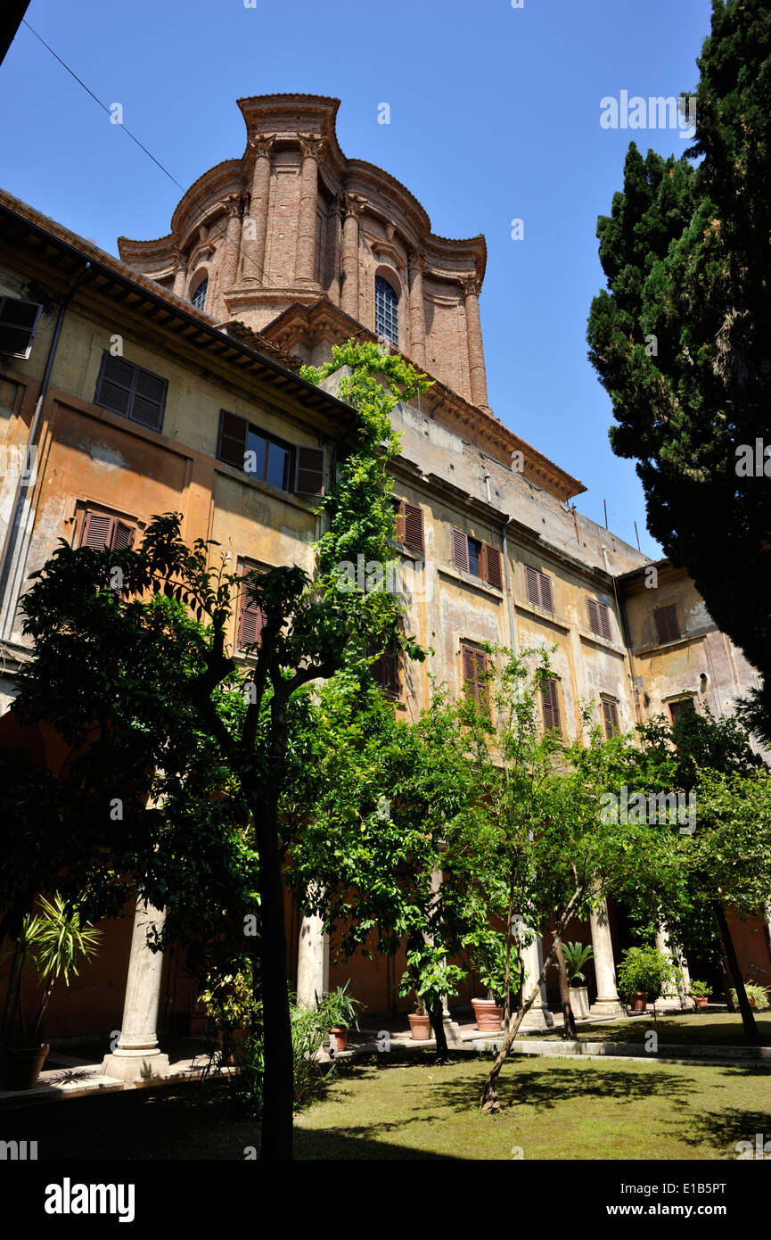 Italy, Rome, church of Sant'Andrea delle Fratte, cloister Stock Photo ...