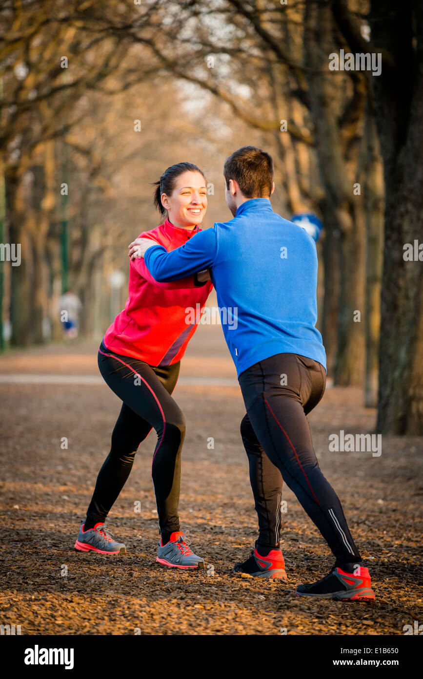 Warming up muscles hi-res stock photography and images - Alamy
