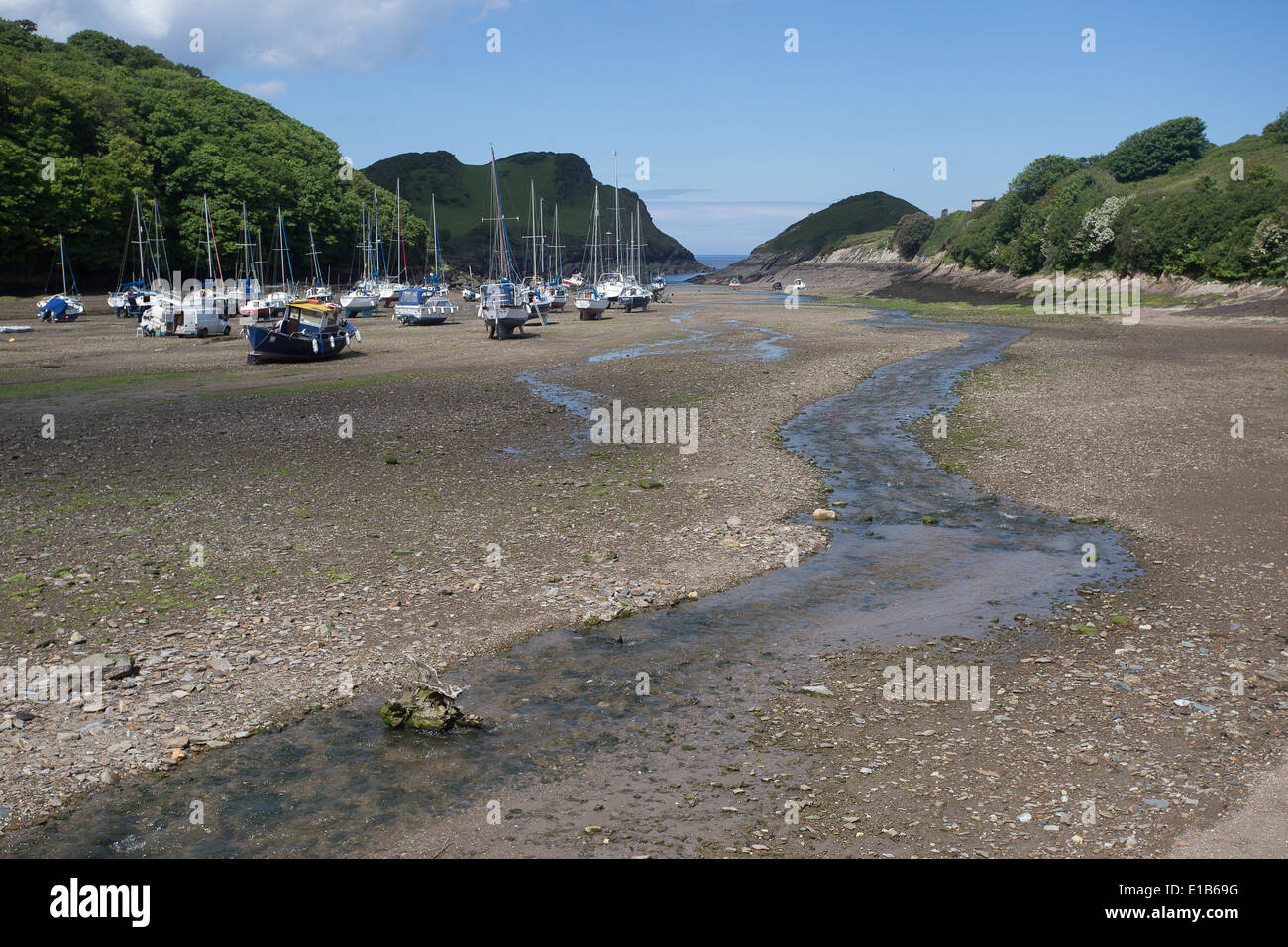 seaside coastal view Watermouth Bay North Devon Stock Photo - Alamy