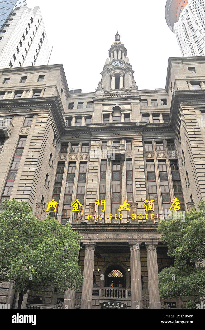 facade of Pacific hotel Shanghai China Stock Photo - Alamy