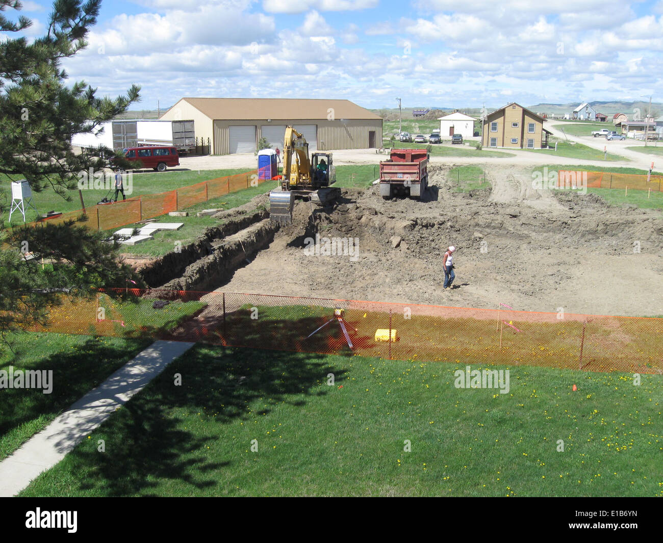 Digging the foundation for a project in the Camp Crook area of Custer ...