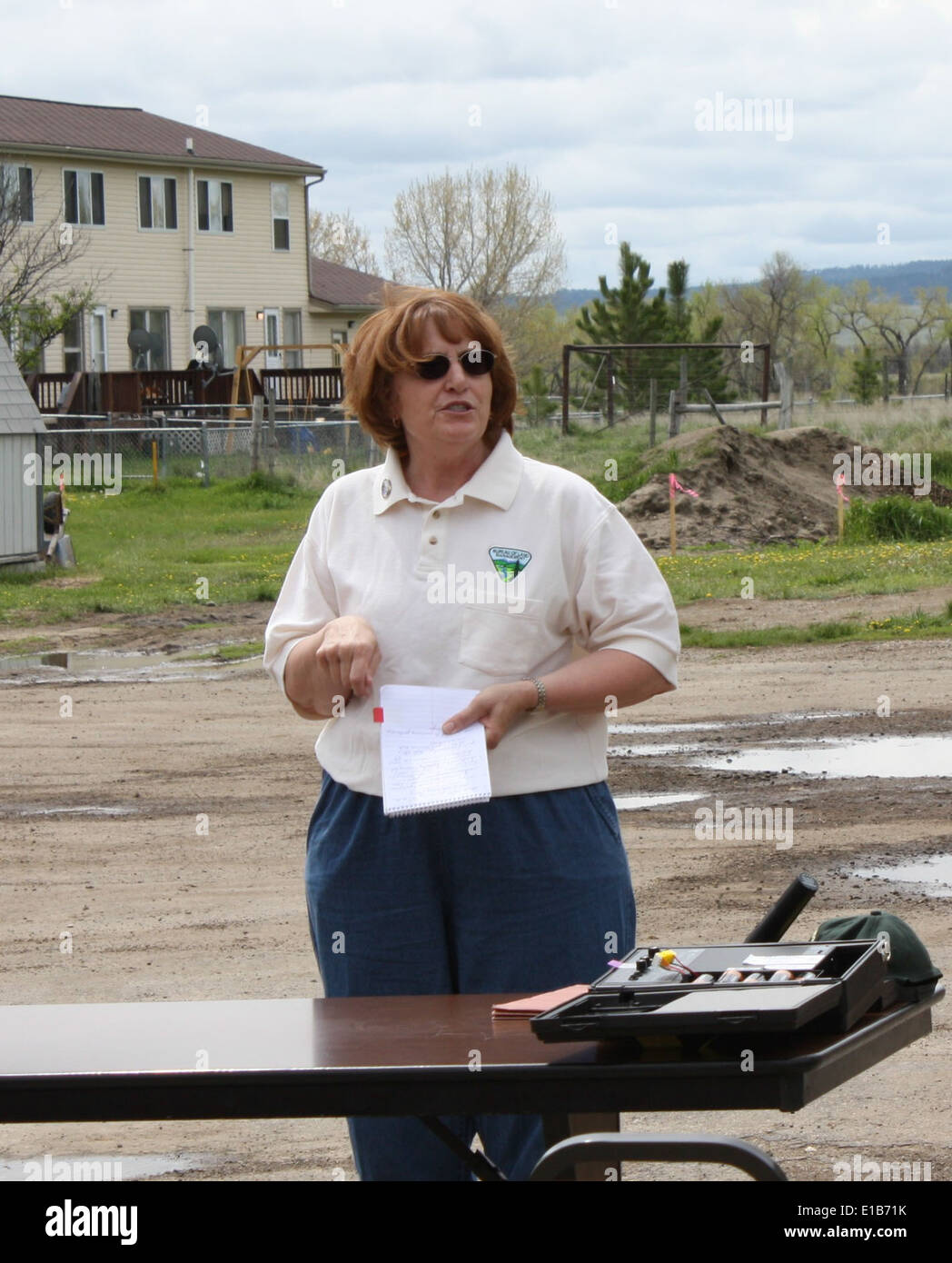 Elaine Raper at the BLM Camp Crook in Custer National Forest, working ...