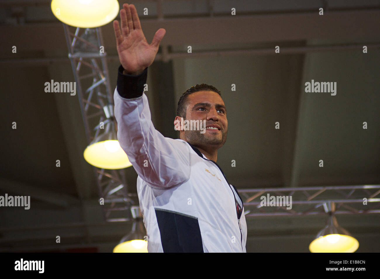 Moscow, Russia. 29th May, 2014. German boxer Manuel Charr during the ...