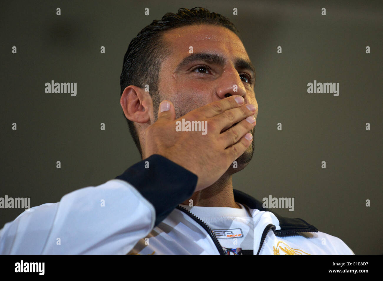 Moscow, Russia. 29th May, 2014. German boxer Manuel Charr during the ...