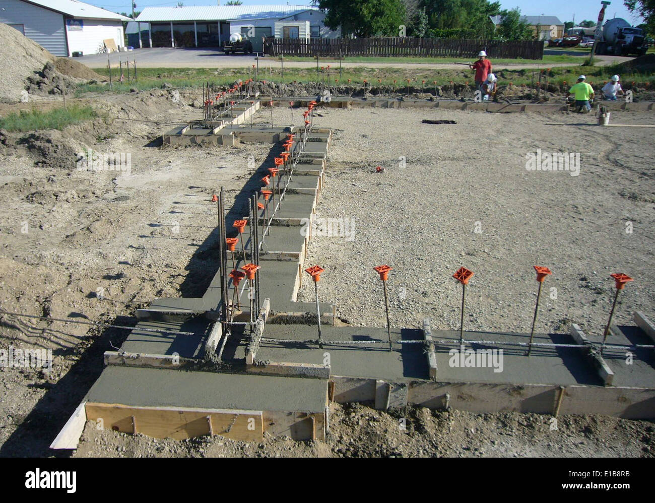 Construction progresses at Camp Crook in the Custer National Forest as ...