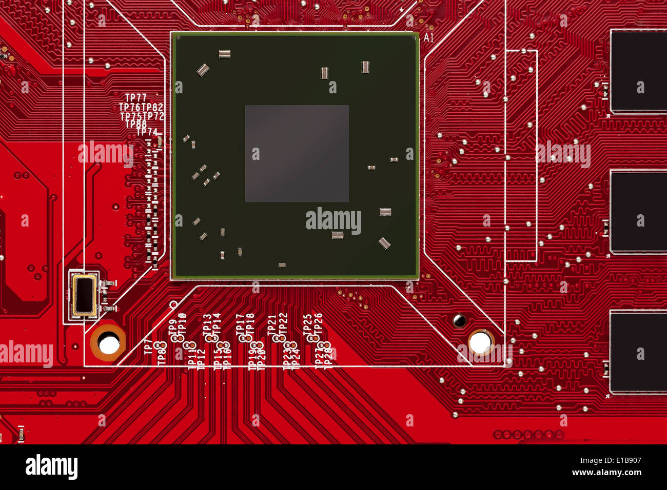 Circuit board with electronic components Stock Photo - Alamy