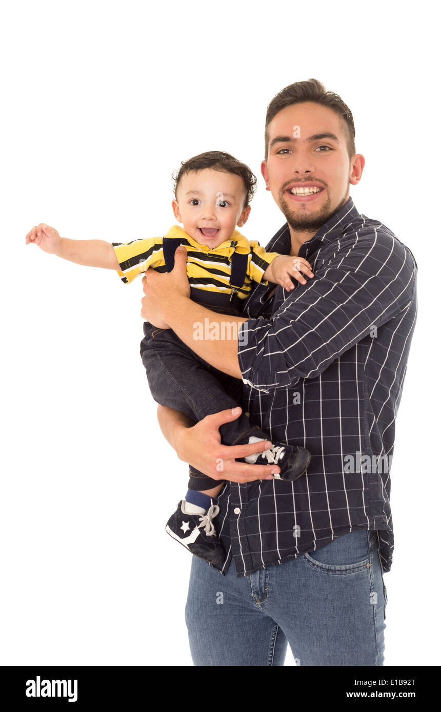 father and son hispanic Stock Photo - Alamy