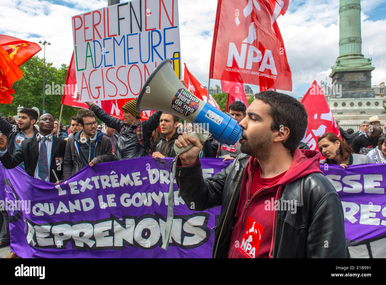 Paris, France. Politics Anti-Extreme Right Demonstration, Rally by ...