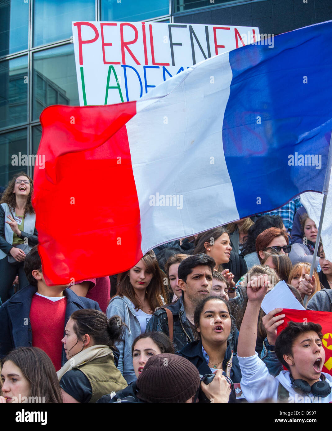 Paris, France. Far Left, Anti Extreme Right Demonstration by Angry ...