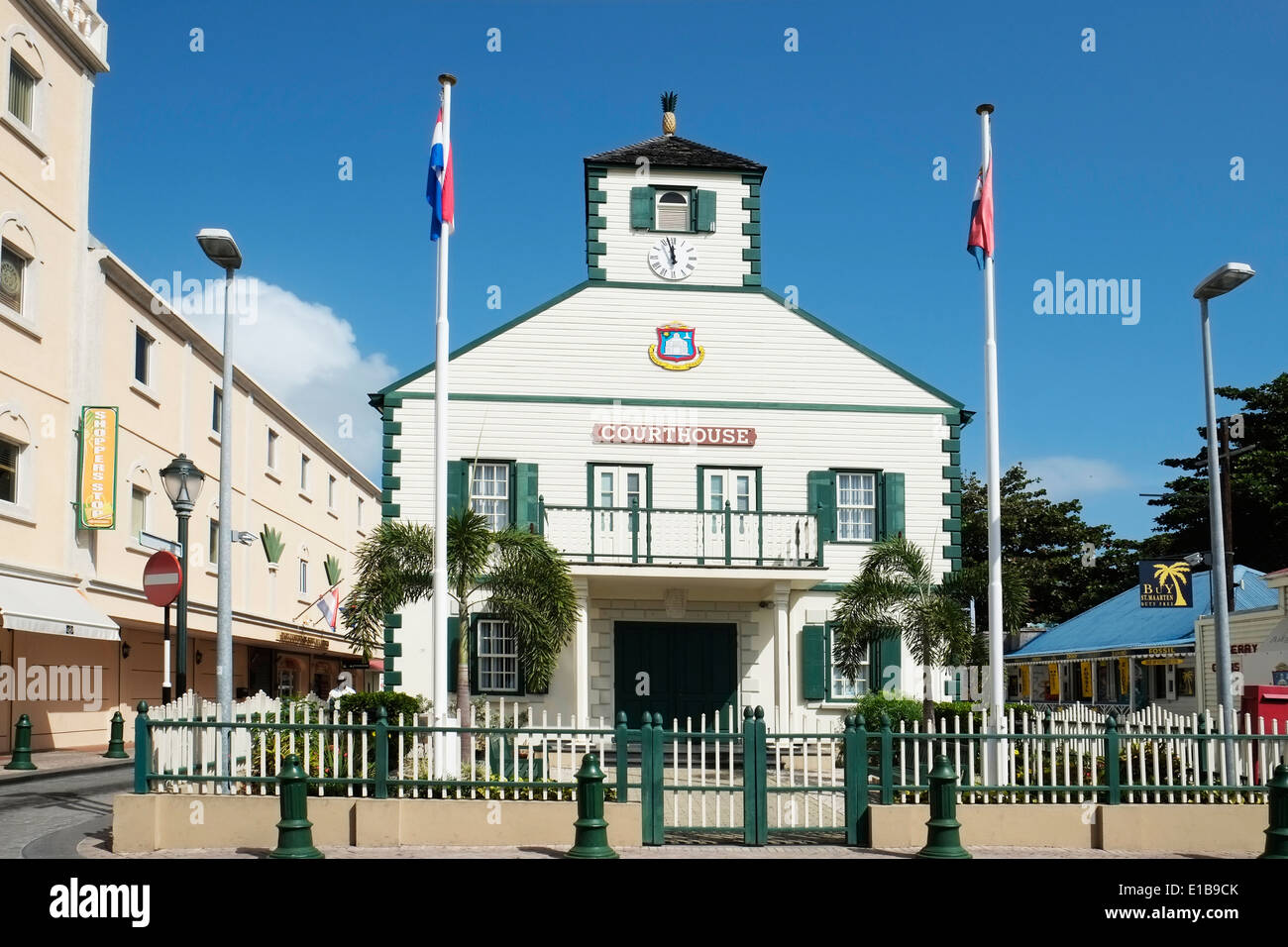 downtown Courthouse St Maarten Martin Caribbean Island Cruise Ship ...