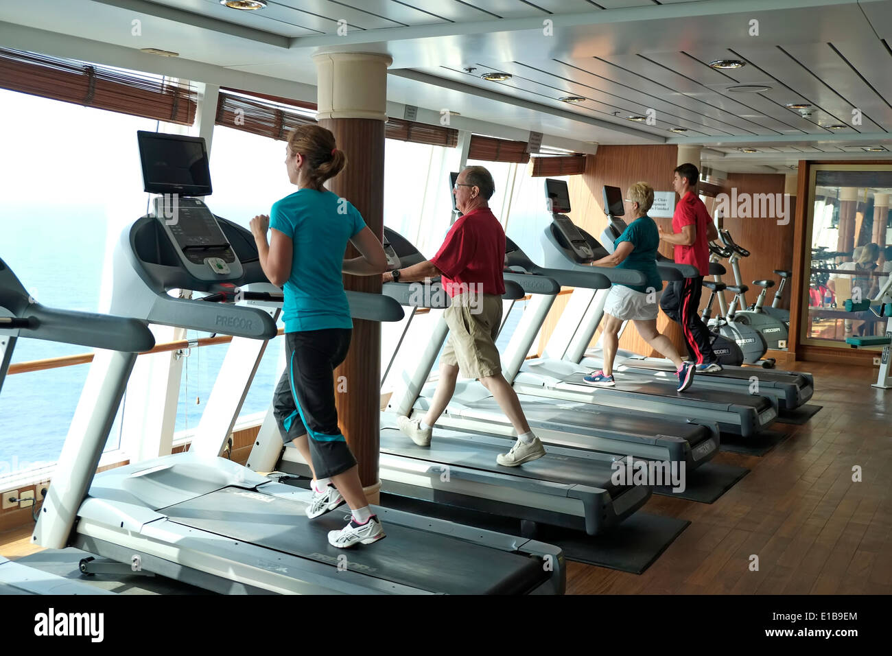 Exercise room on ship St Maarten Martin Caribbean Island Cruise Ship ...