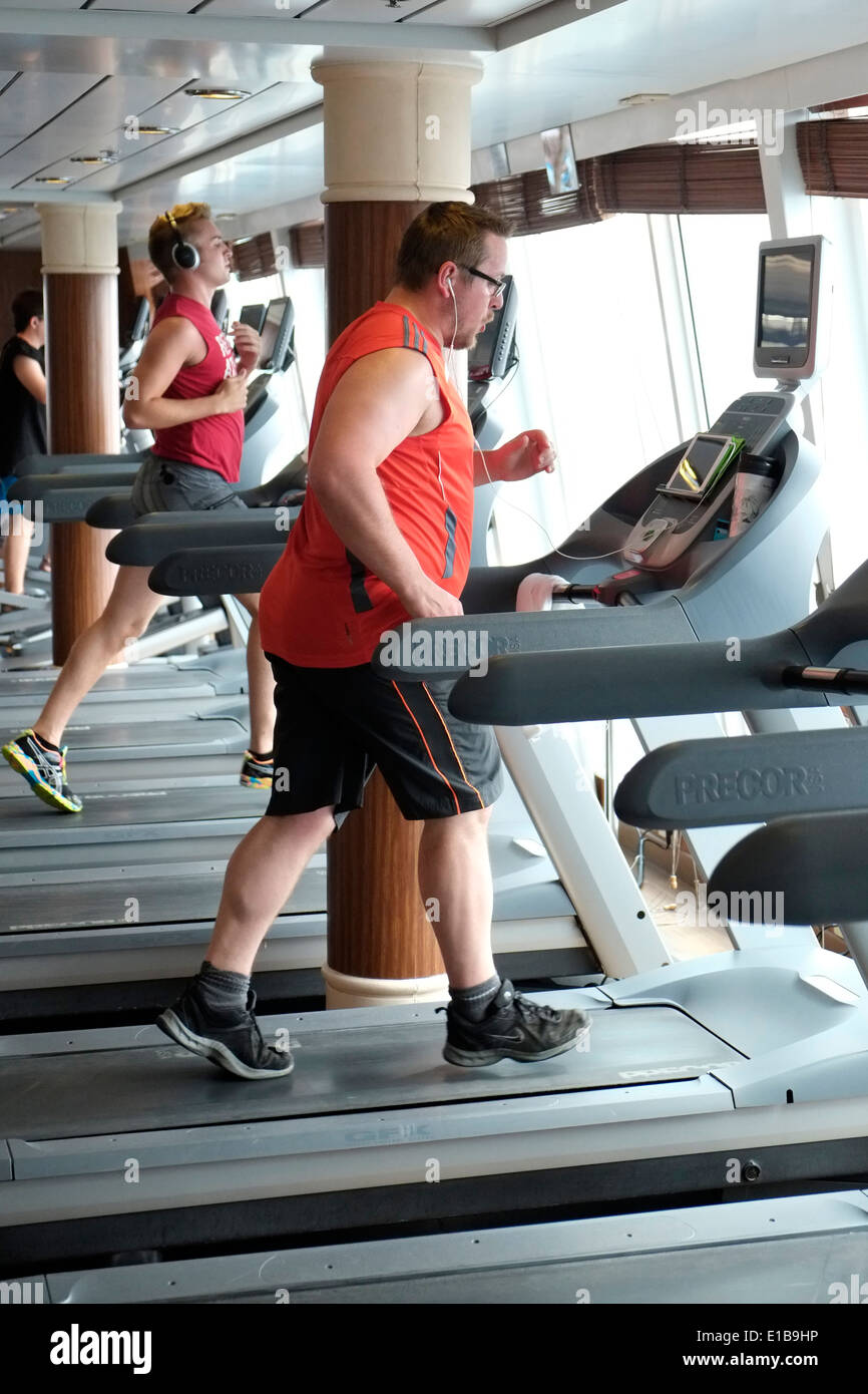 Exercise room on ship St Maarten Martin Caribbean Island Cruise Ship ...