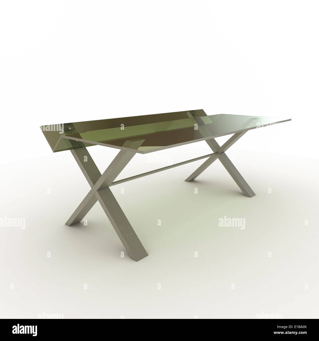 glass table isolated on white background Stock Photo - Alamy