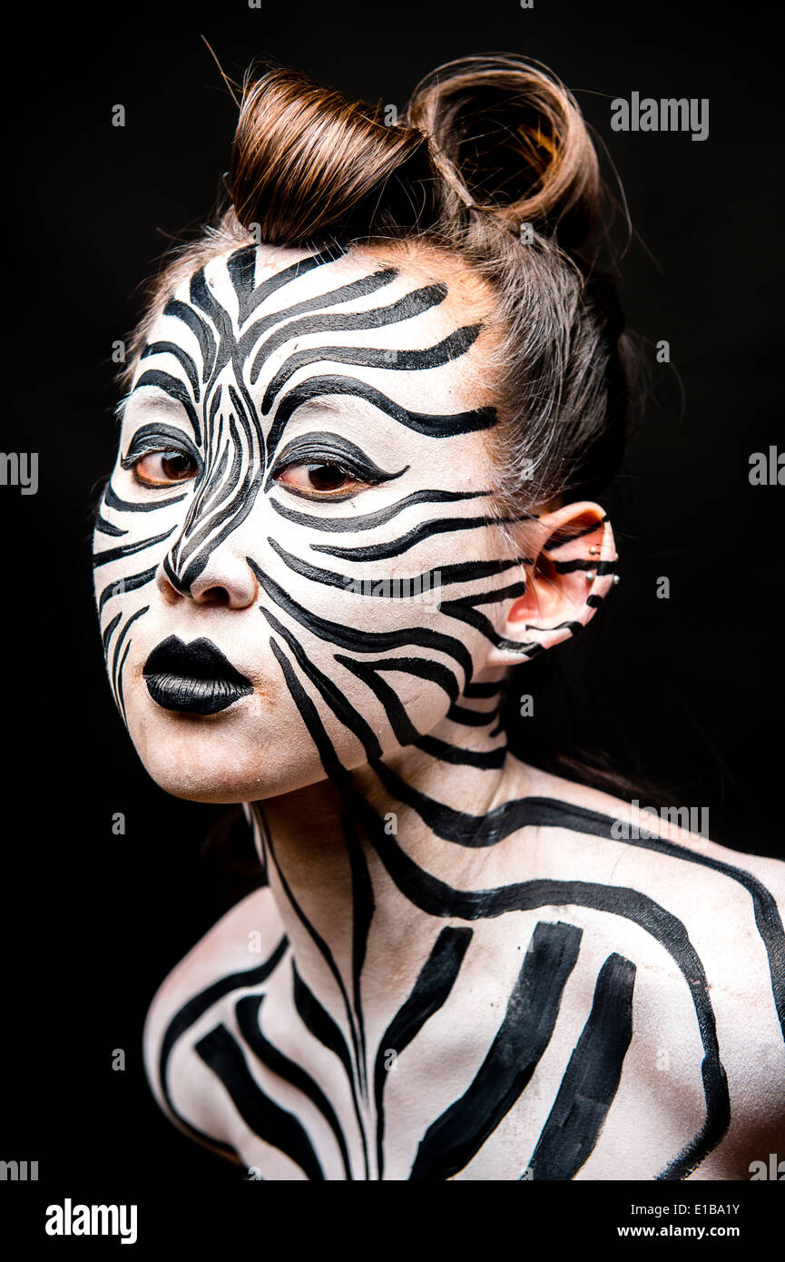 Zebra Body Paint