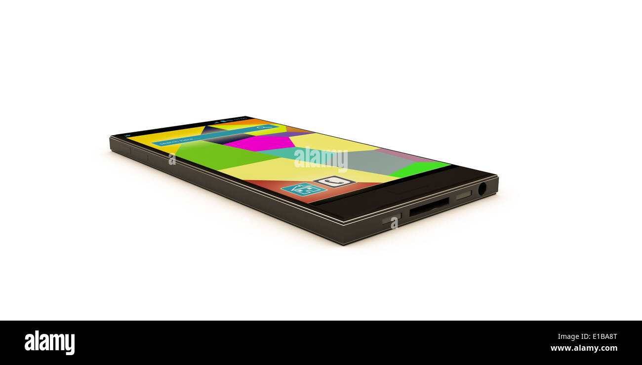 modern smart phone isolated on white background Stock Photo - Alamy