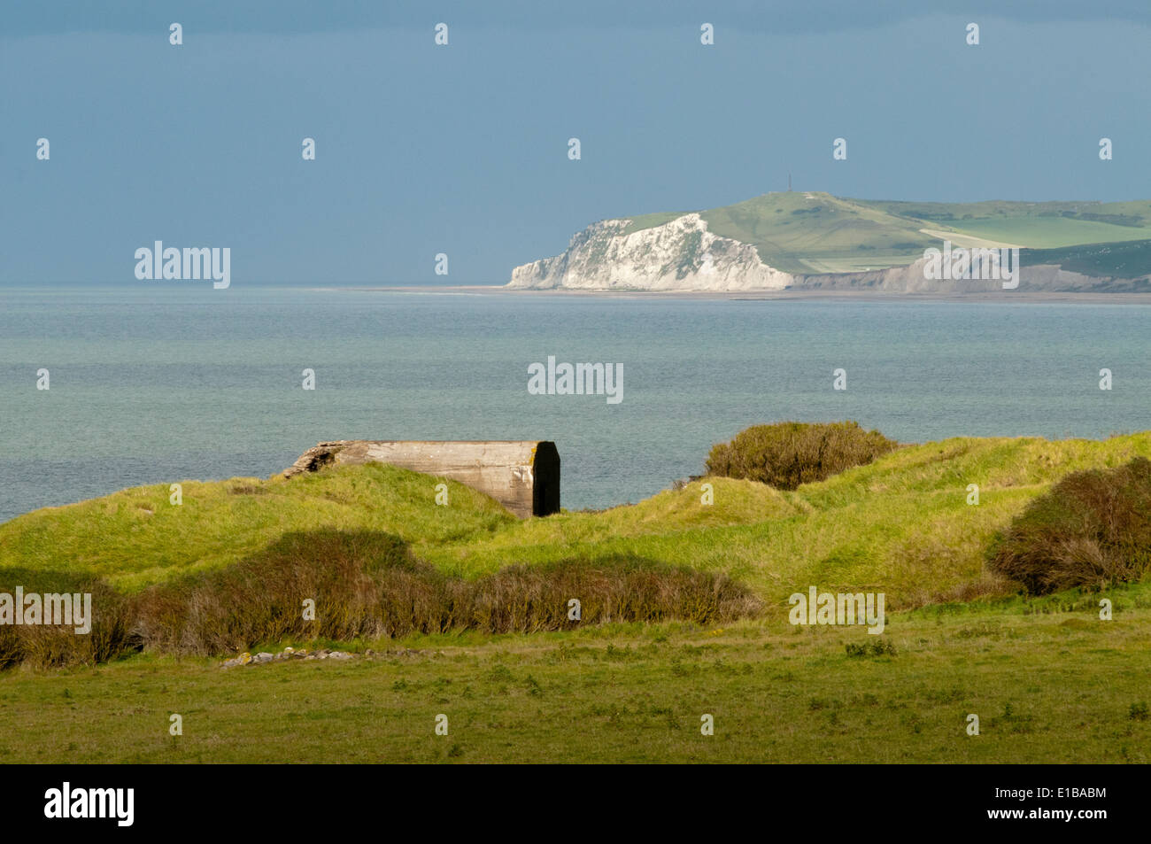 German Second World War bunker of Atlantic Wall overlooking English ...