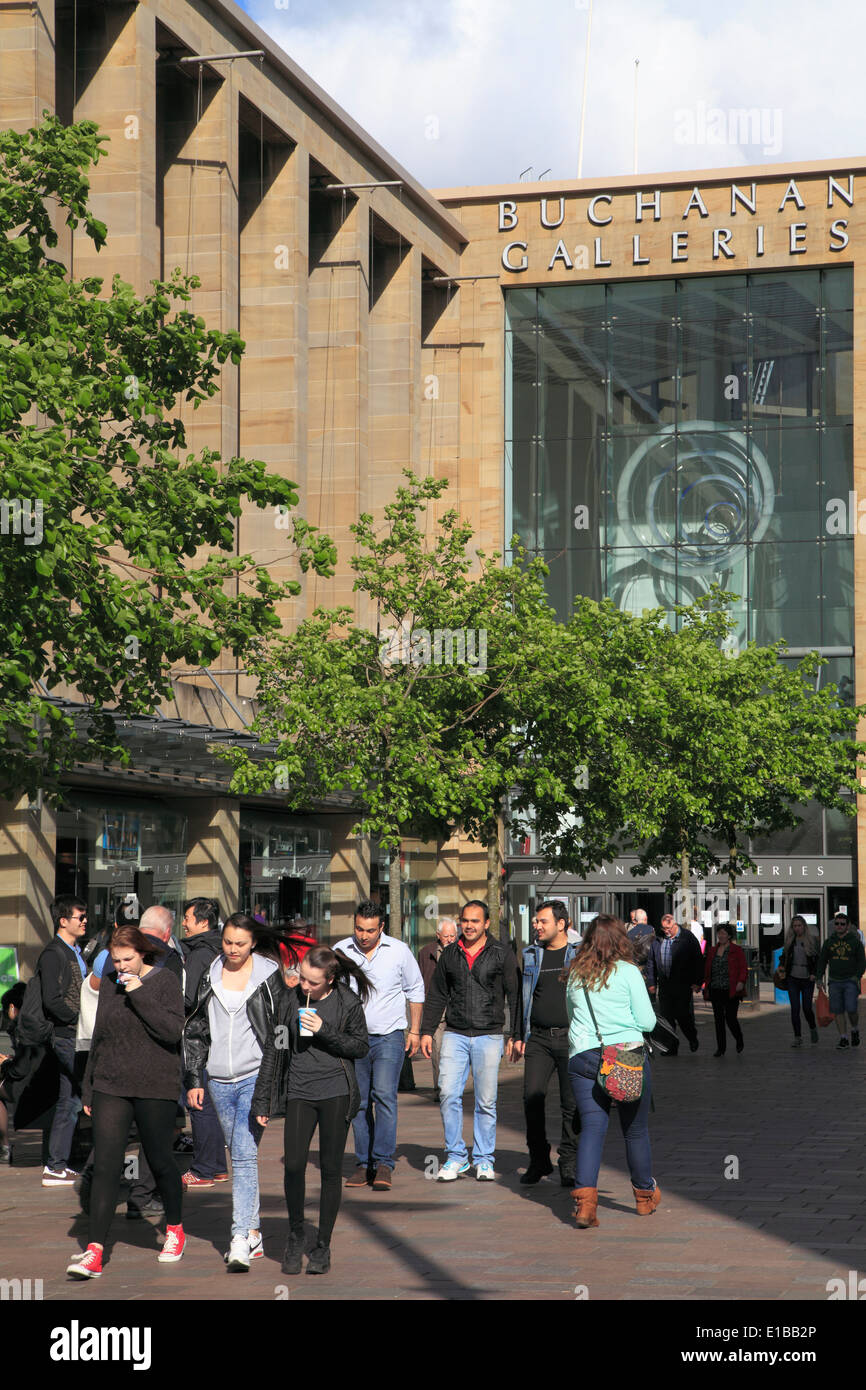UK, Scotland, Glasgow, Buchanan Galleries, shopping centre, people ...