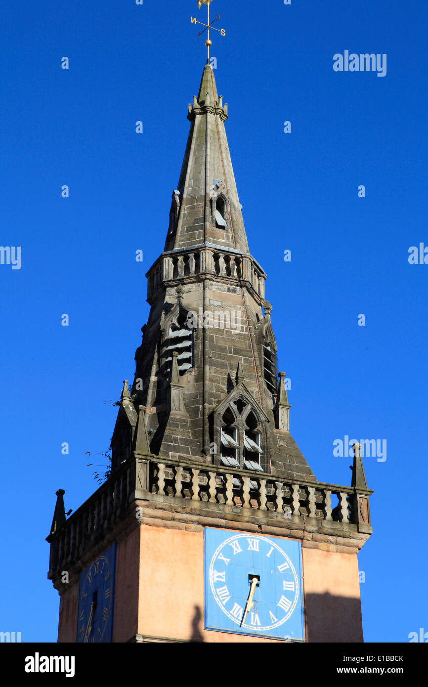 UK, Scotland, Glasgow, clock tower, historic architecture detail Stock ...