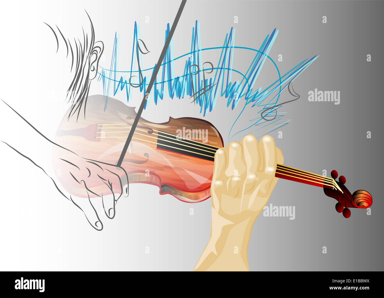 Ear music notes vector hi-res stock photography and images - Alamy
