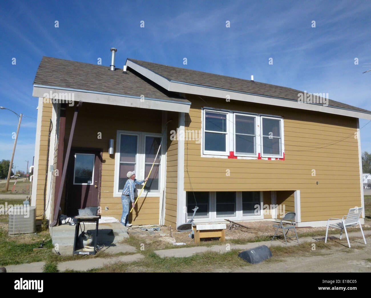 The bunkhouse at Camp Crook, located in the Custer National Forest ...