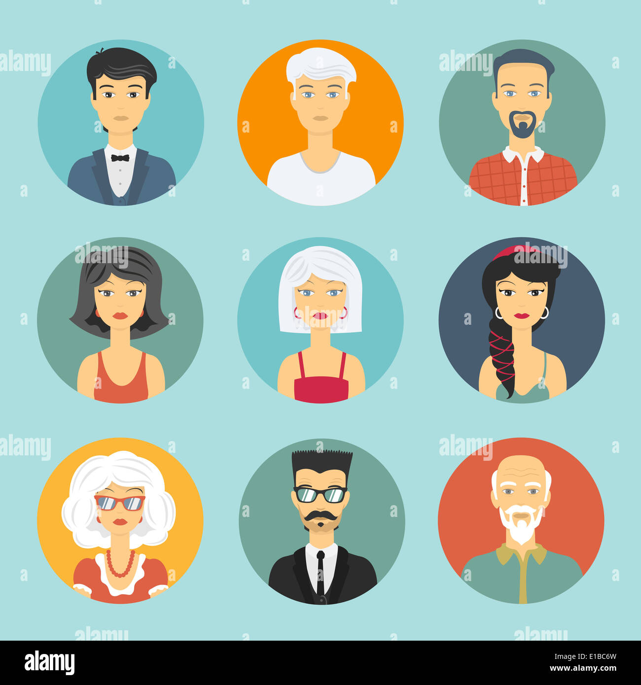 Avatar people icon Stock Photo - Alamy