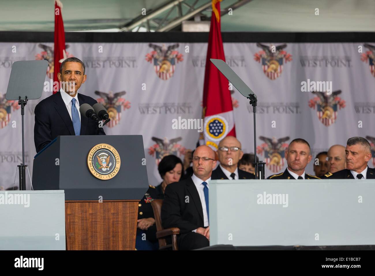 US President Barack Obama gives the commencement address during ...