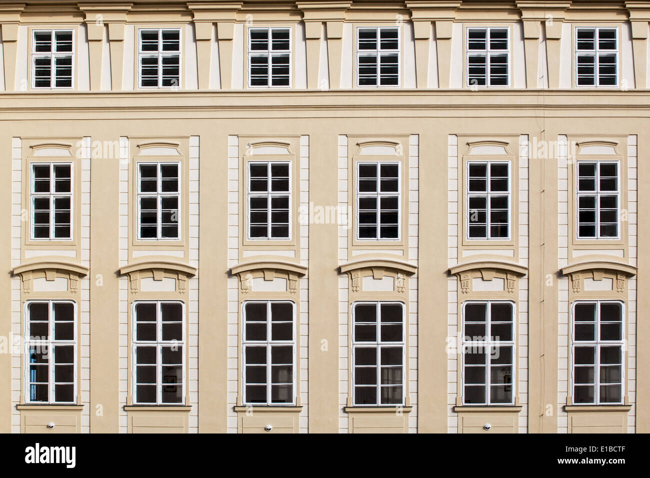 windows of Prague Castle - detail, Czech Republic, Europe Stock Photo ...
