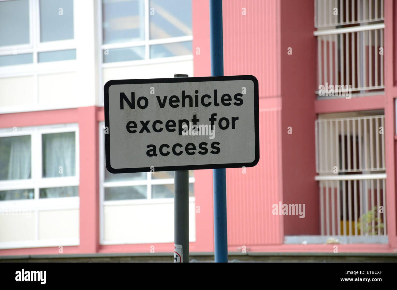 No vehicles except access sign Stock Photo - Alamy
