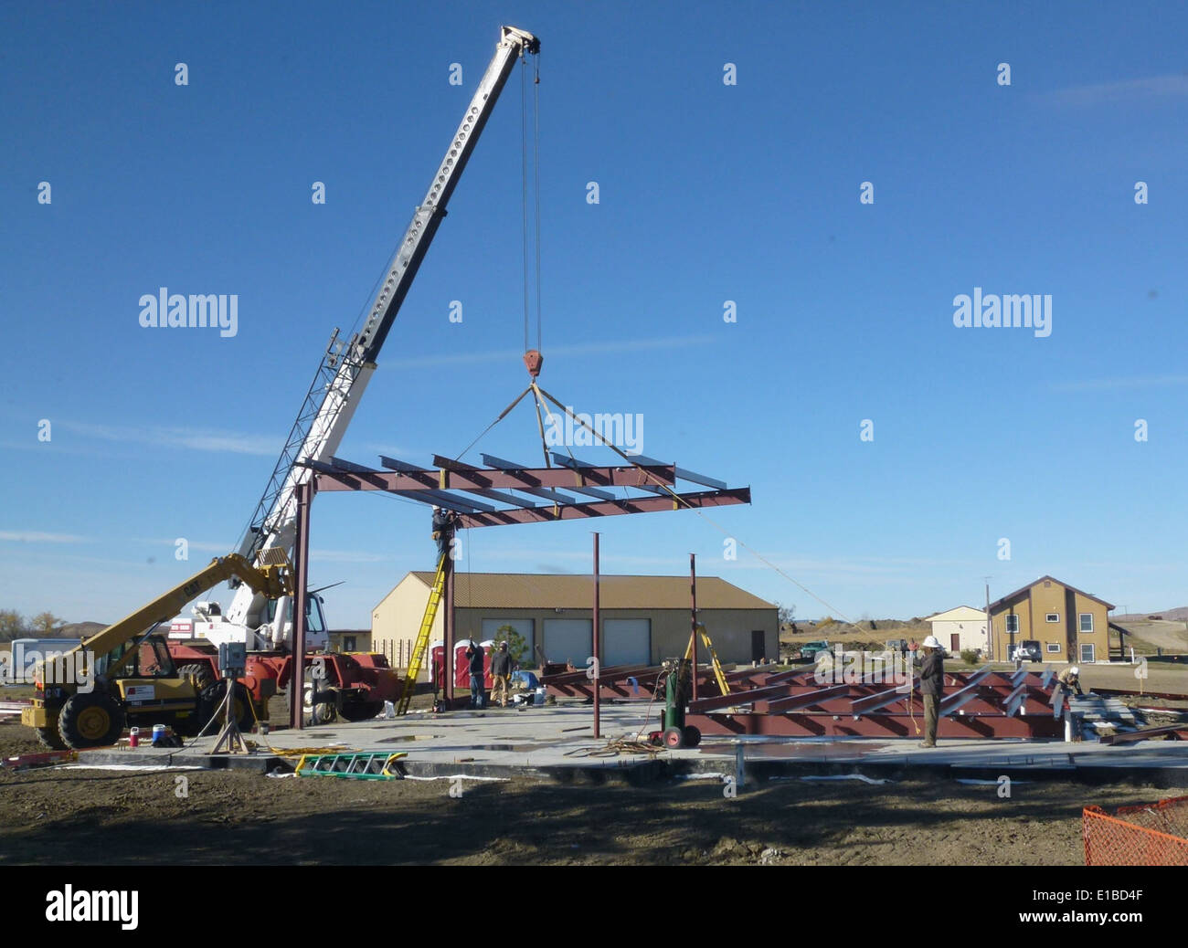 The first section of the steel roof was installed at Camp Crook in the ...