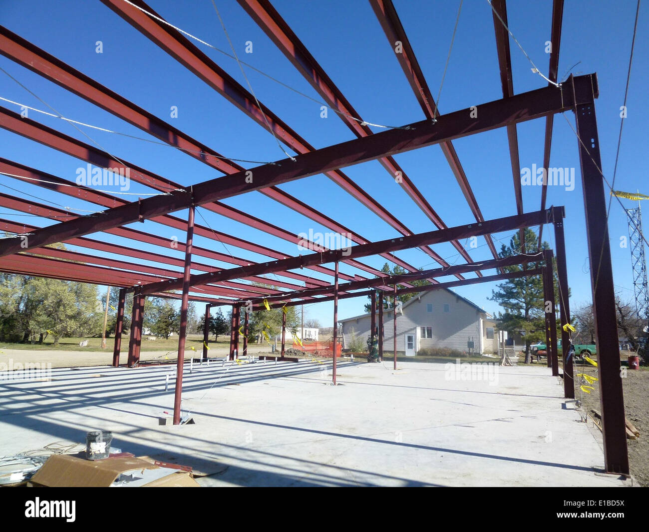 The view through the roof of Camp Crook, located in Custer National ...