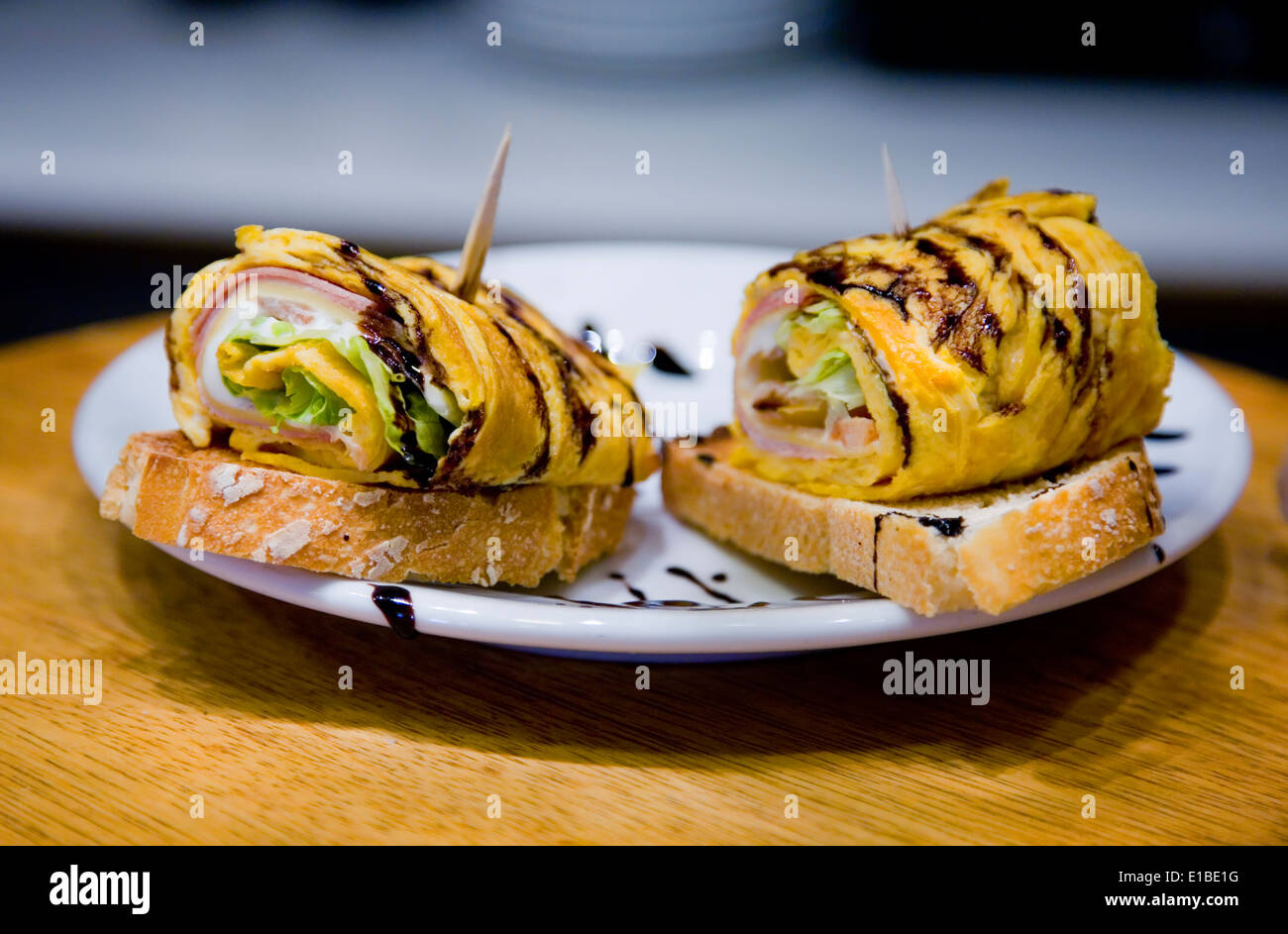 small portions of food or tapas in a restaurant Stock Photo - Alamy