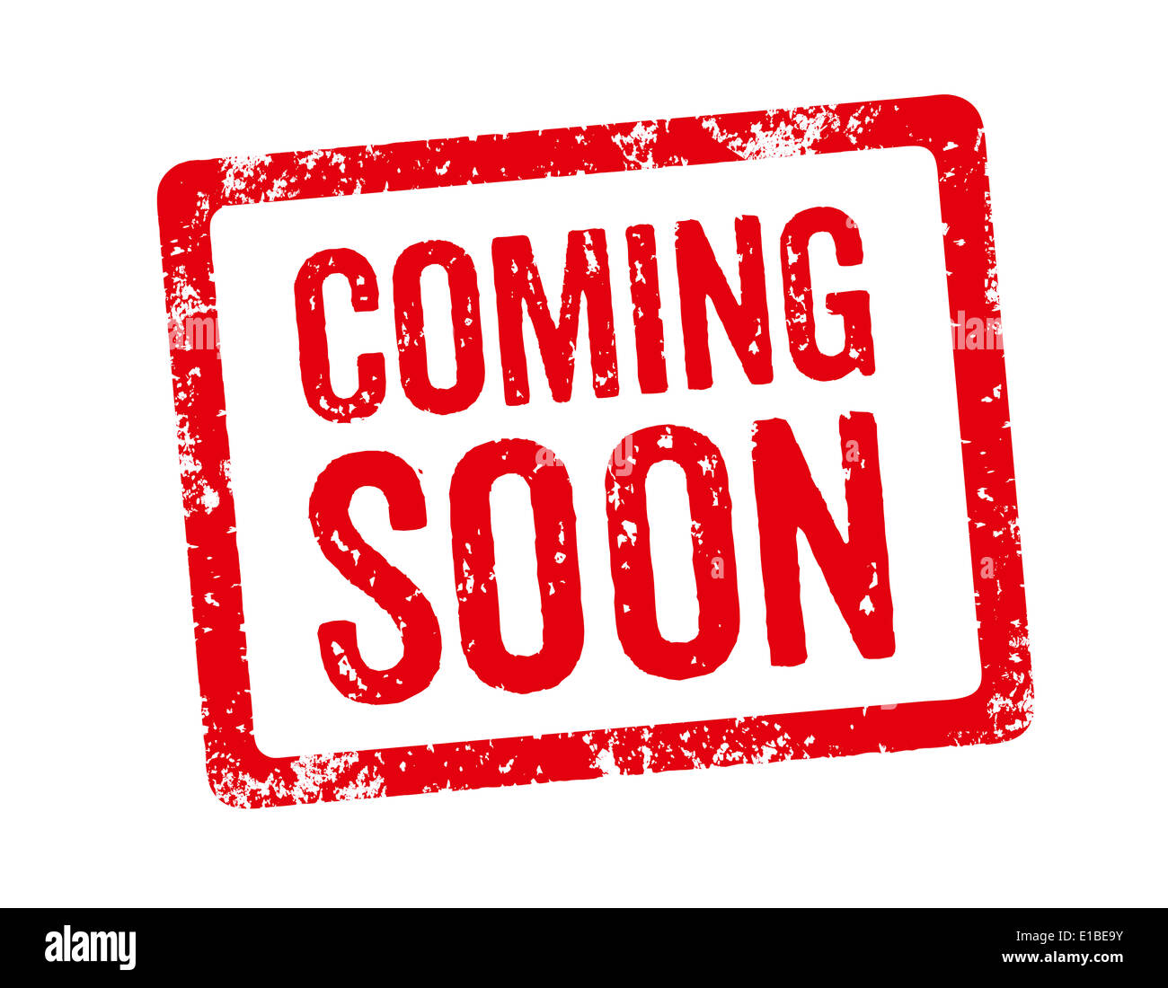 Red Stamp - Coming soon Stock Photo - Alamy