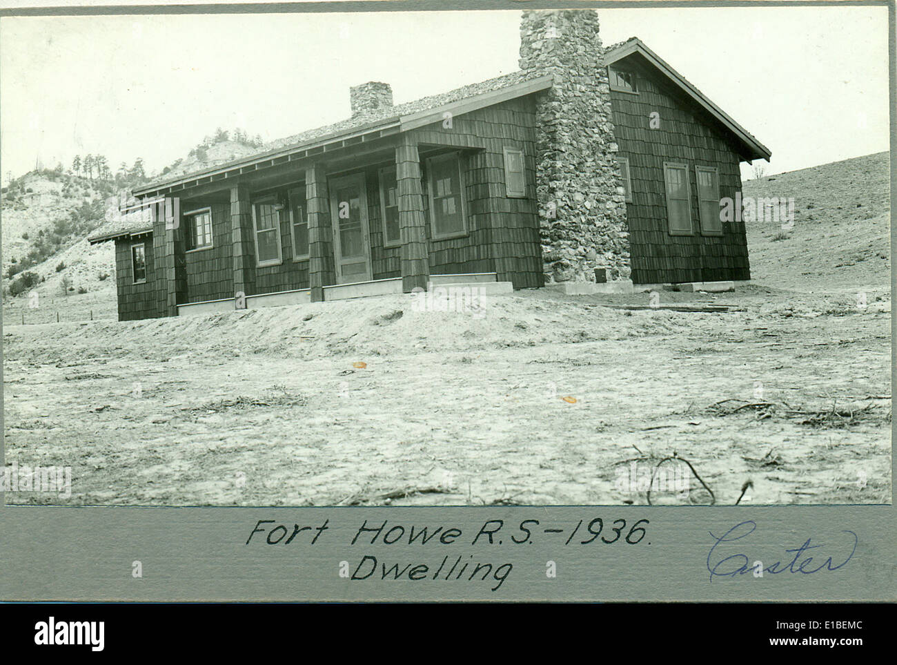Fort Howes dwelling at the Custer Ranger Station, established in 1936 ...