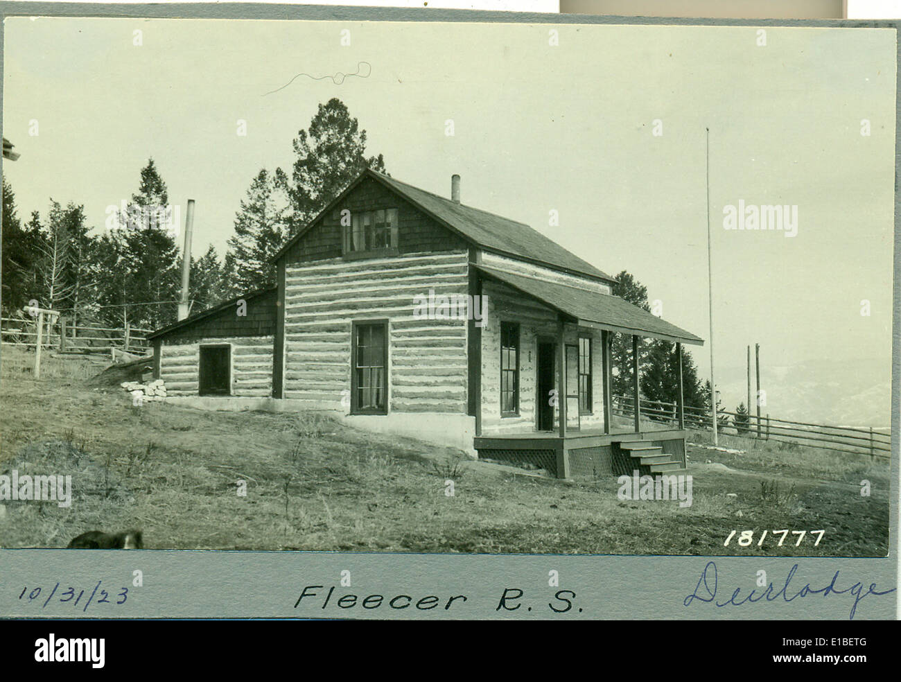 This historic image of the Fleecer 3 Ranger Station in the Deerlodge ...