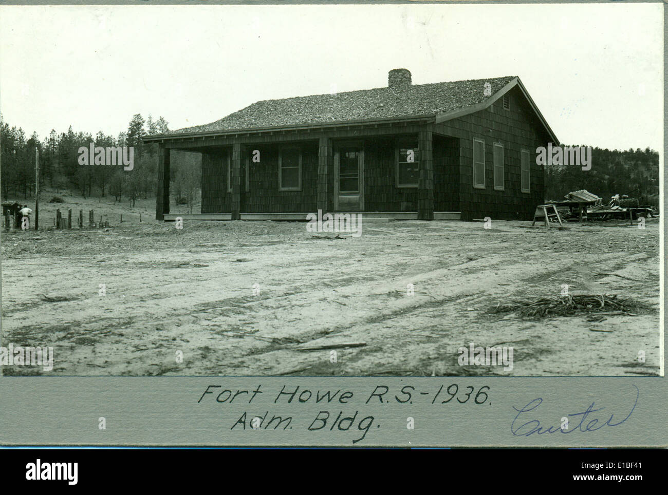 Fort Howes administrative building 1936 Stock Photo - Alamy