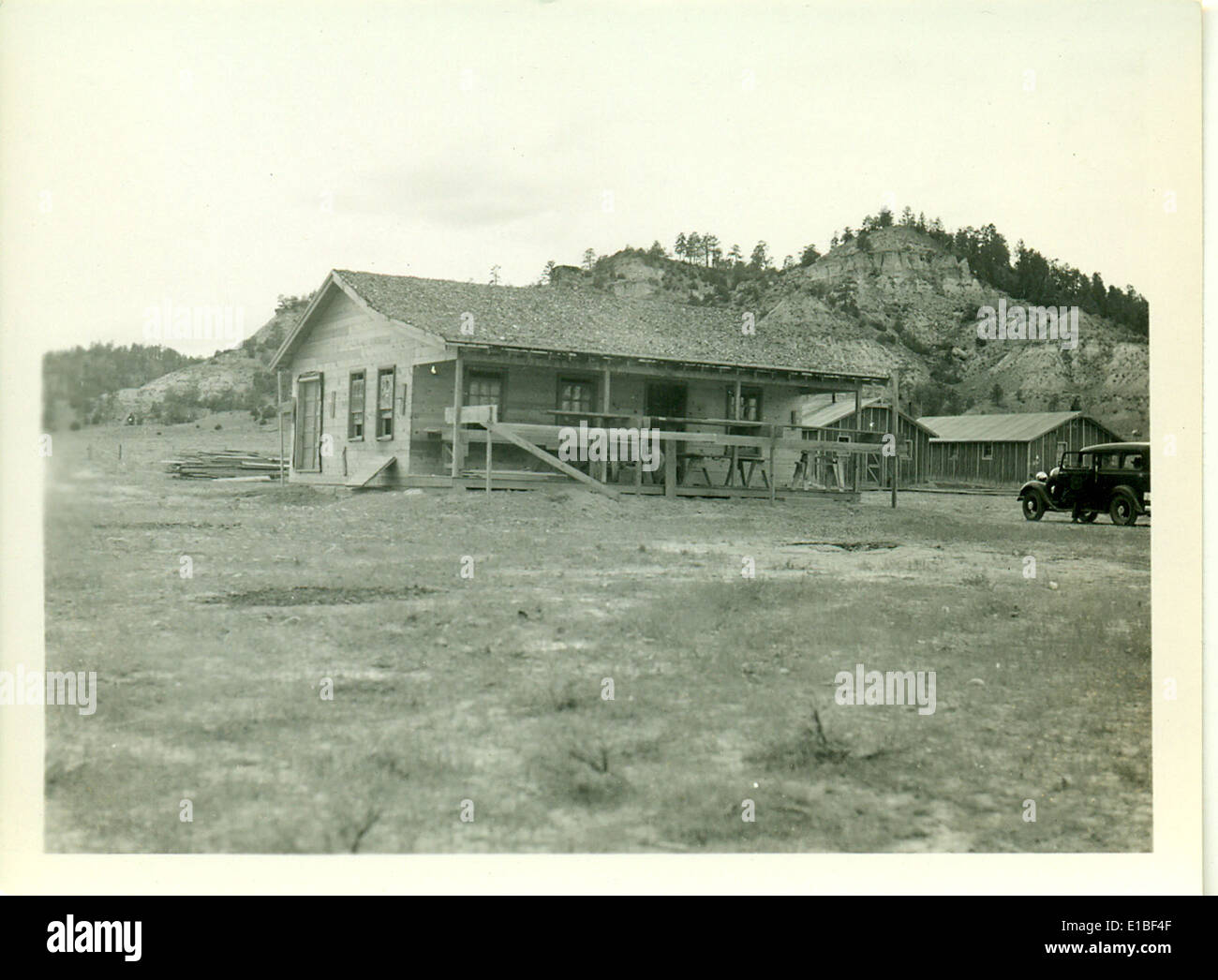Constructed in 1936, the Fort Howes building at Custer Ranger Station ...