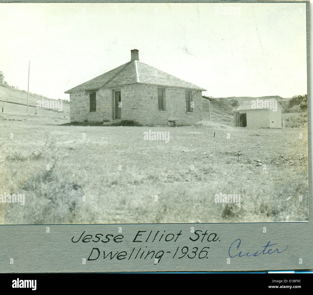 Jesse Elliott dwelling 1936 Stock Photo - Alamy