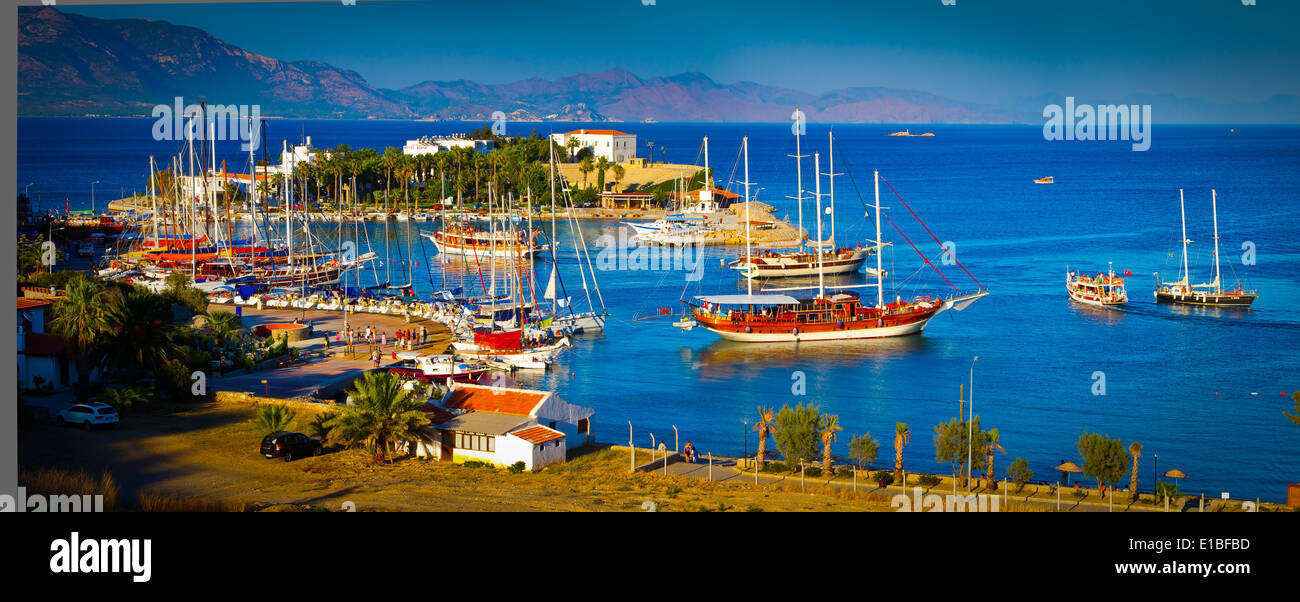 Harbour. Datca city. Datca peninsula, Mugla province, Anatolia, Turkey ...