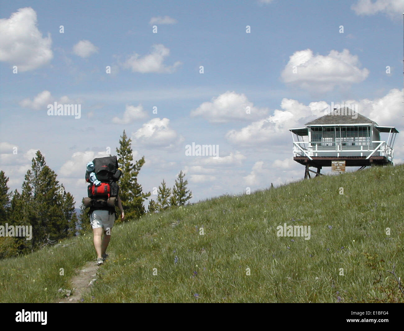 hiking up to lookout Stock Photo - Alamy