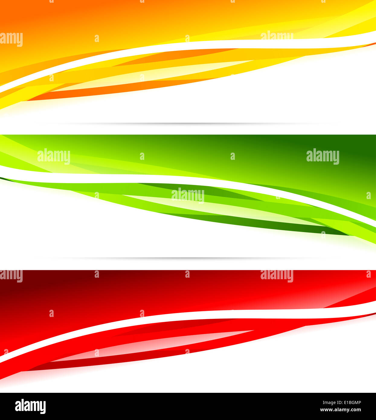 Vector set of bright wave banners hi-res stock photography and images ...