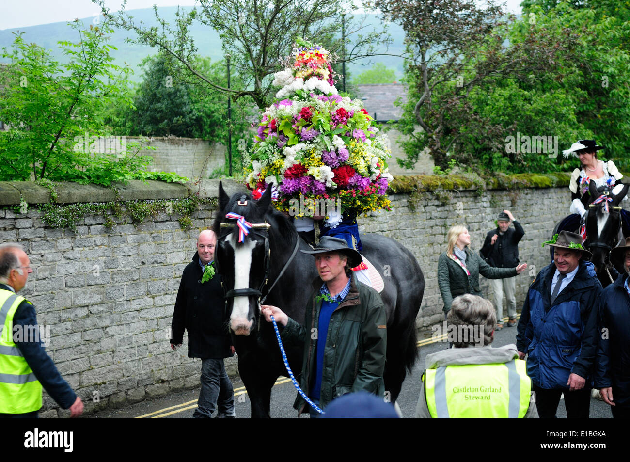 Castleton, Derbyshire, UK.29th May 2014.Castleton Garland Day is ...
