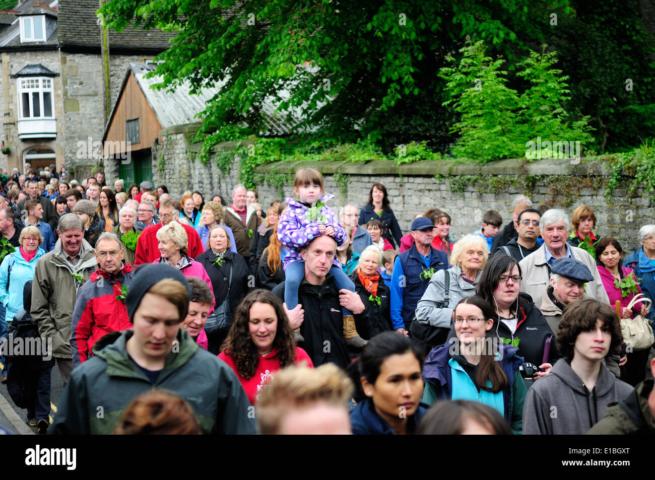 Castleton, Derbyshire, UK.29th May 2014.Castleton Garland Day is ...