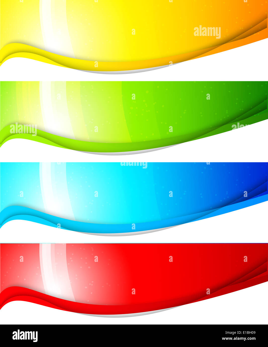 Set of wavy banners Stock Photo - Alamy