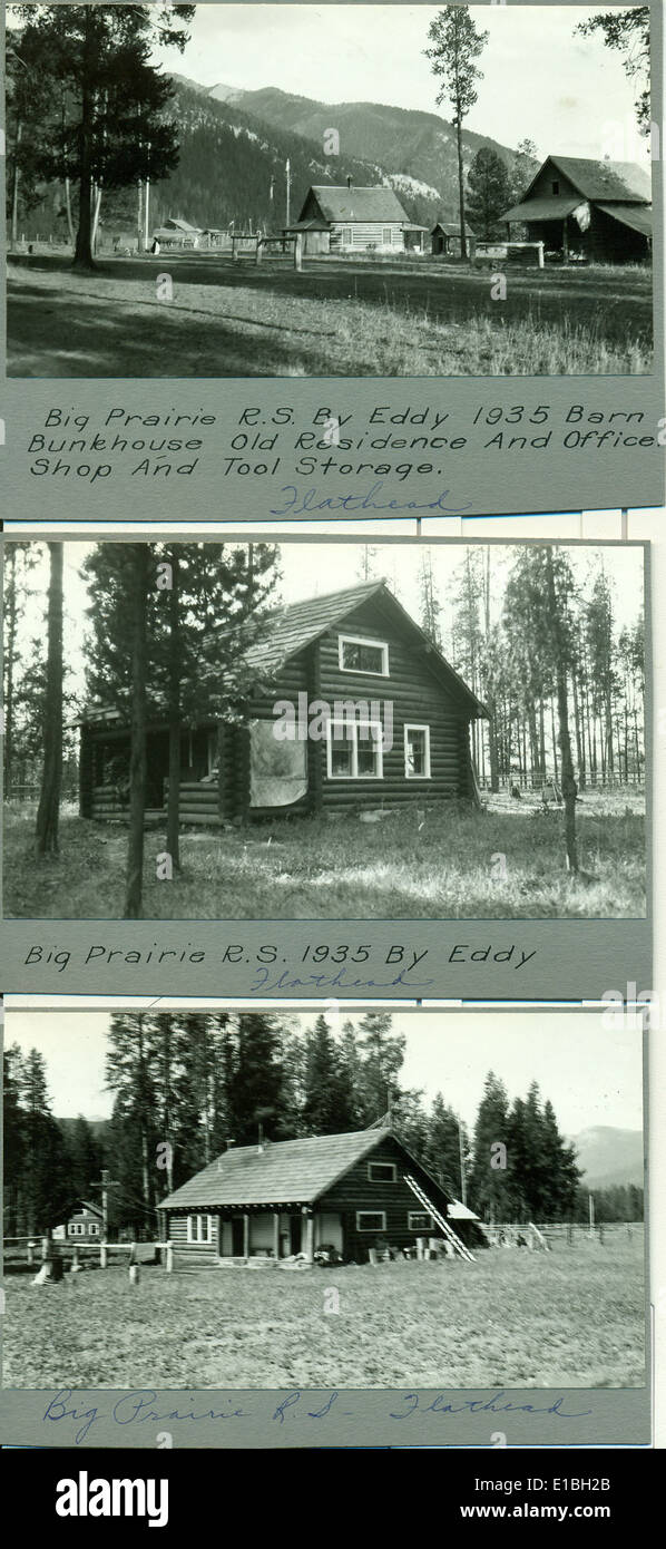 The 1935 Ranger Station at Big Prairie, located in the Flathead ...