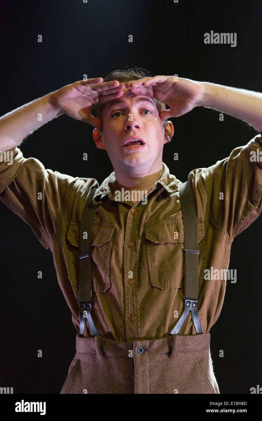 Actor Jack Holden performs in the one-man play "Johnny Got His Gun" at ...