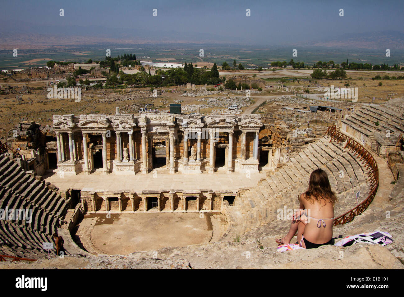 Turkey Denizli Pamukkale Unesco Hierapolis Museum People Roman Archeological Ruins Roman ruins ...