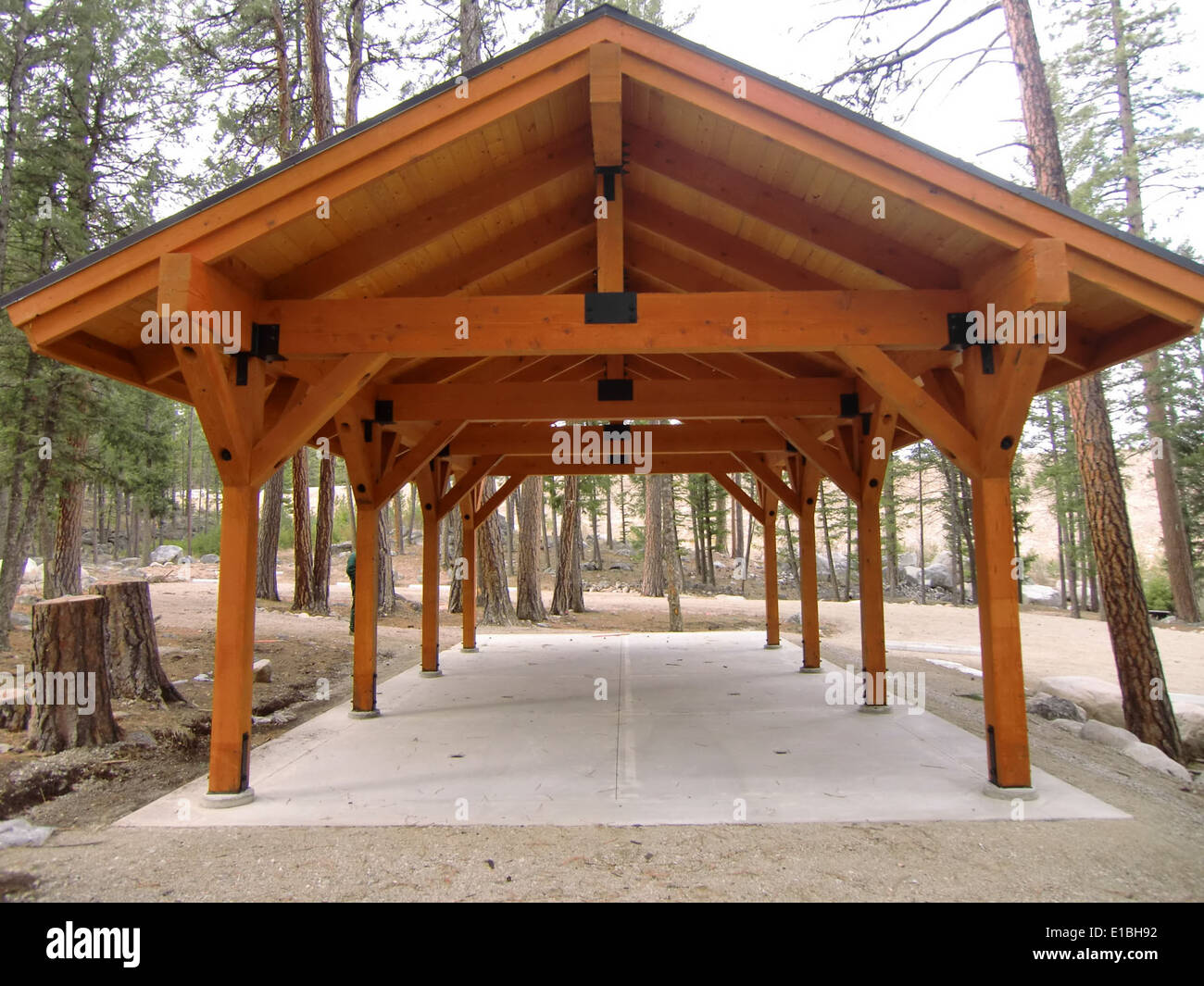 The newly constructed pavilion at Lake Como offers visitors a group ...