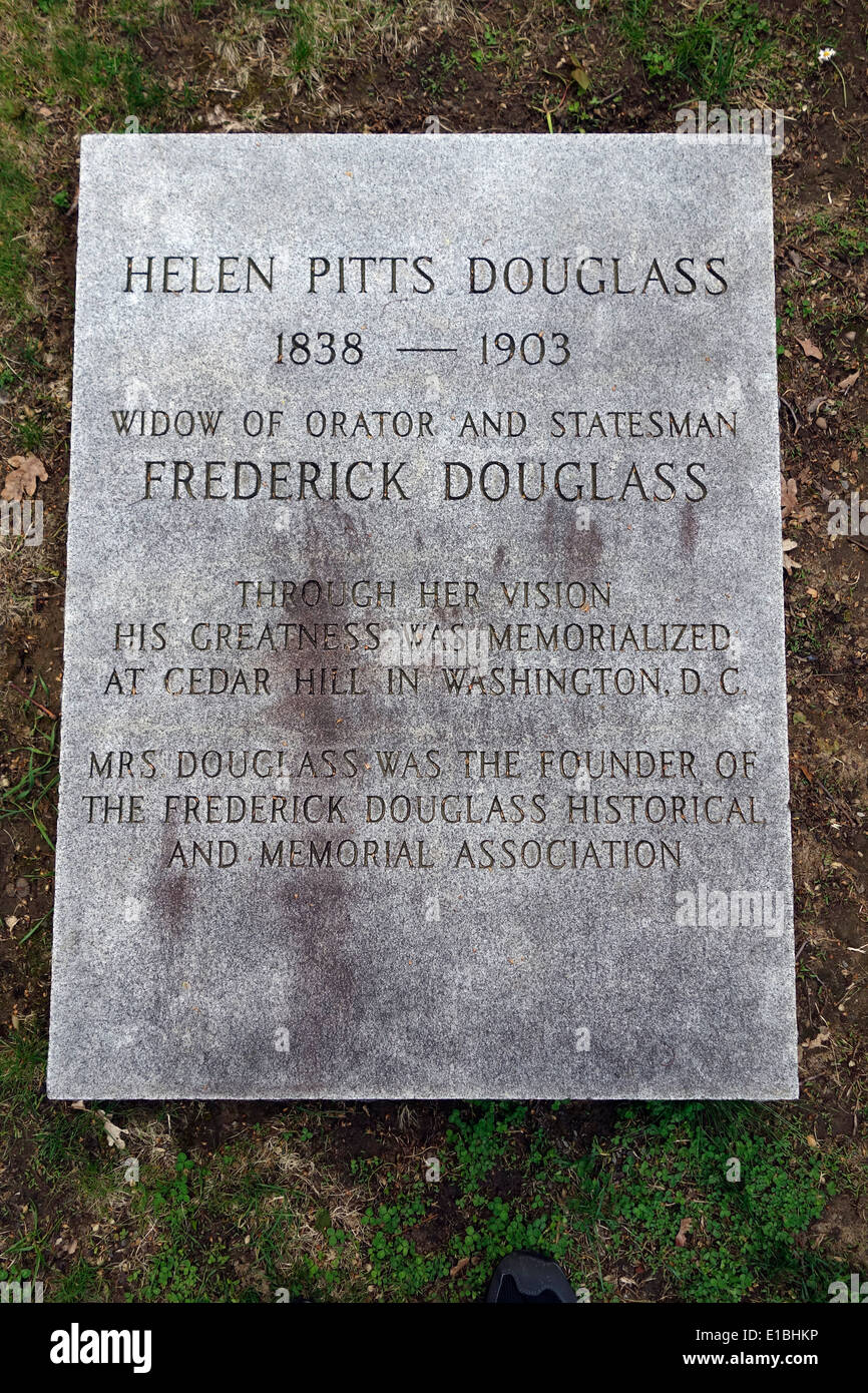 Frederick Douglass grave in Mount Hope cemetery Rochester NY Stock ...