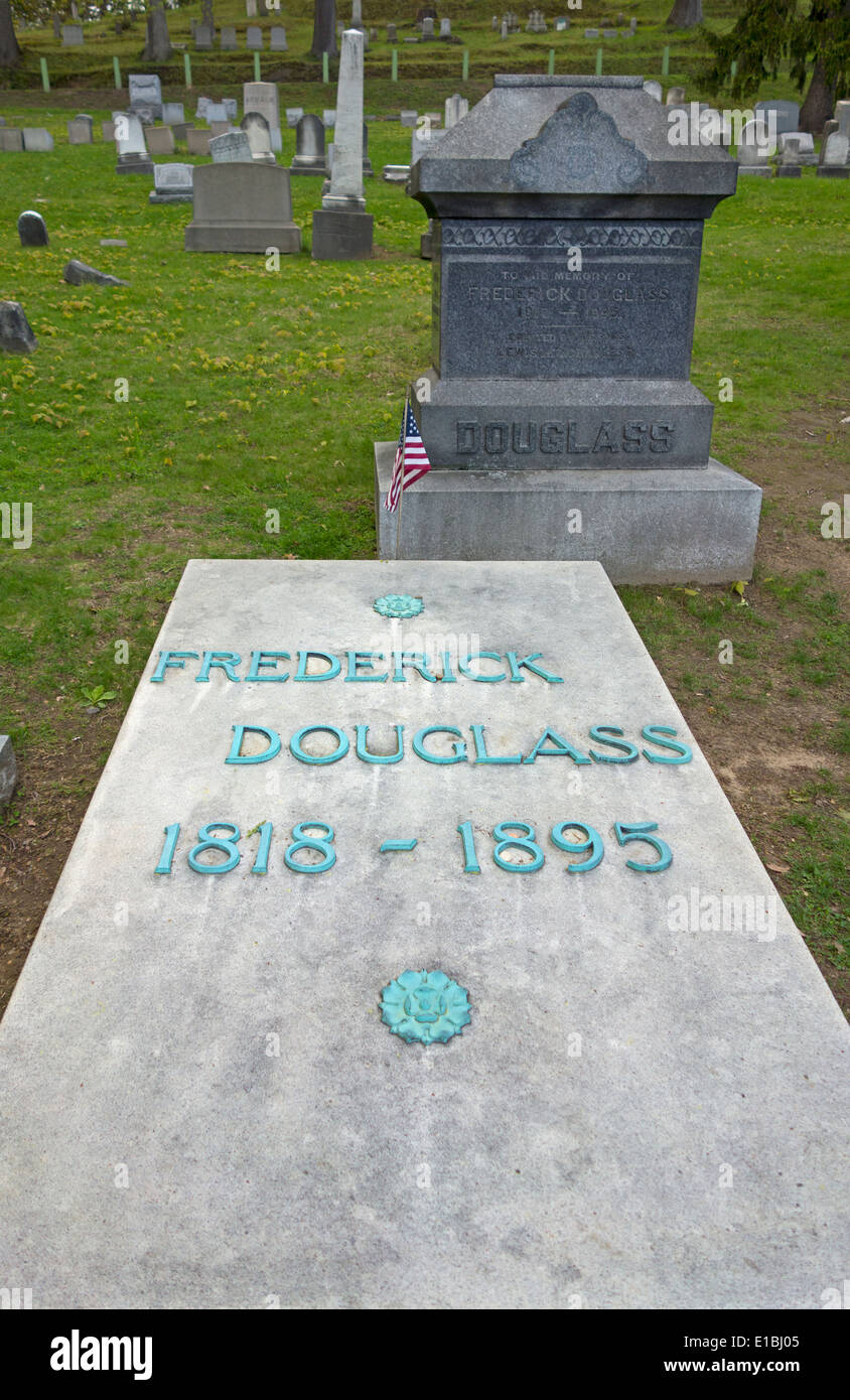 Frederick Douglass grave in Mount Hope cemetery Rochester NY Stock ...