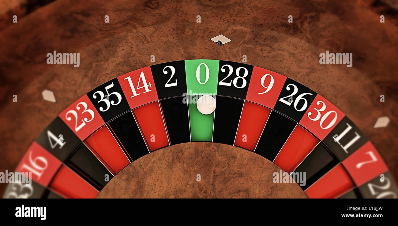 white ball on roulette wheel Stock Photo - Alamy
